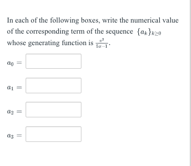 Solved In each of the following boxes, write the numerical | Chegg.com