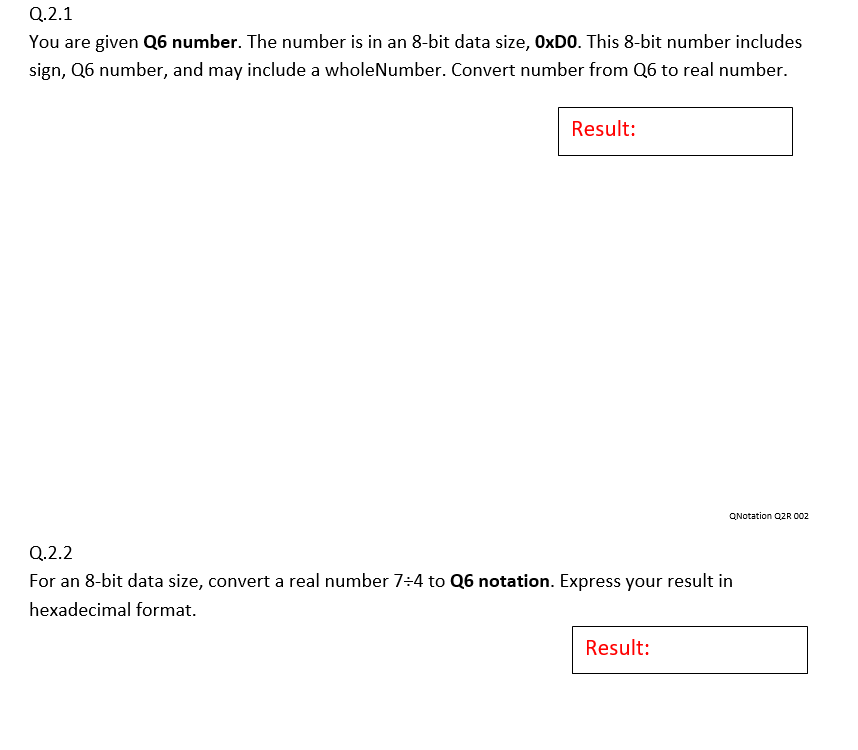 Q.2.1 You are given Q6 number. The number is in an | Chegg.com
