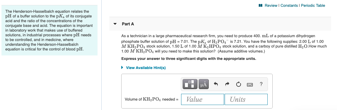 Solved A Review | Constants 1 Periodic Table Part A The | Chegg.com