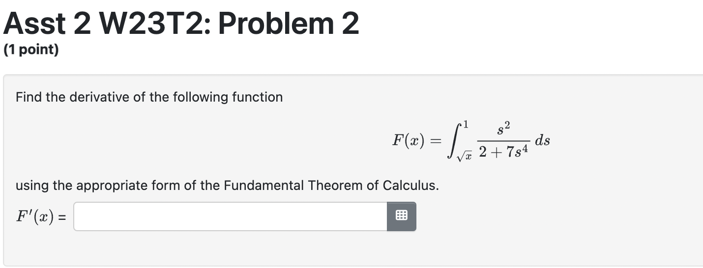 Find the derivative of the following | Chegg.com