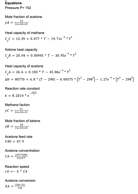 Solved Using the information and equations given, pass the | Chegg.com