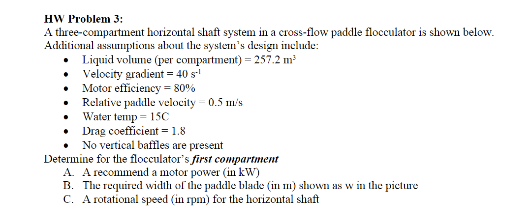 Solved HW Problem 3: A three-compartment horizontal shaft | Chegg.com