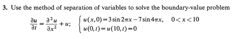 Solved Use the method of separation of variables to solve | Chegg.com