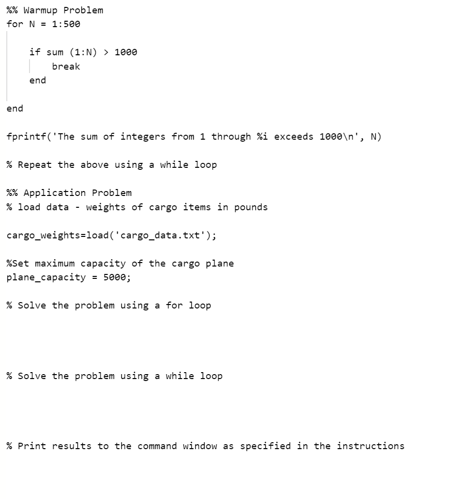 Solved carao data.txt% Warmup Problem for N=1:500 if | Chegg.com