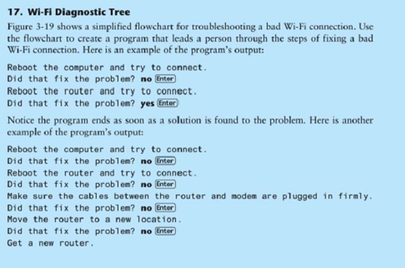 Solved 17. Wi-Fi Diagnostic Tree Figure 3-19 shows a | Chegg.com Solved 17. Wi-Fi Diagnostic Tree Figure 3-19 shows a | Chegg.com
