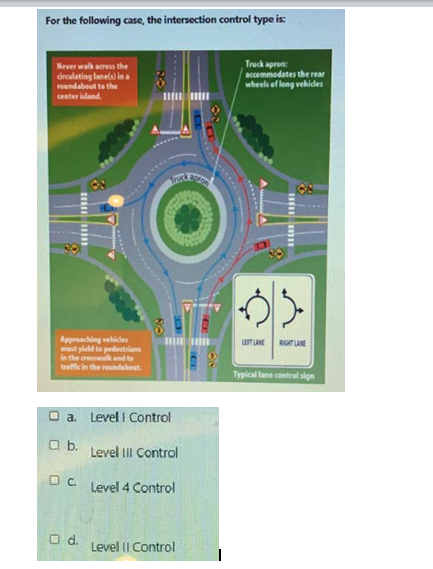 Solved For the following case, the intersection control type | Chegg.com