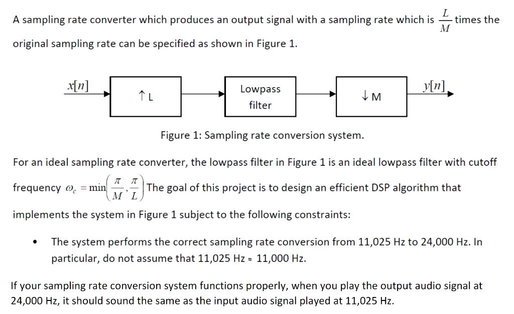 MATLAB - Create a sample rate converter. I am given a | Chegg.com