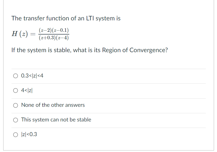 Solved The transfer function of an LTI system is H (2) | Chegg.com