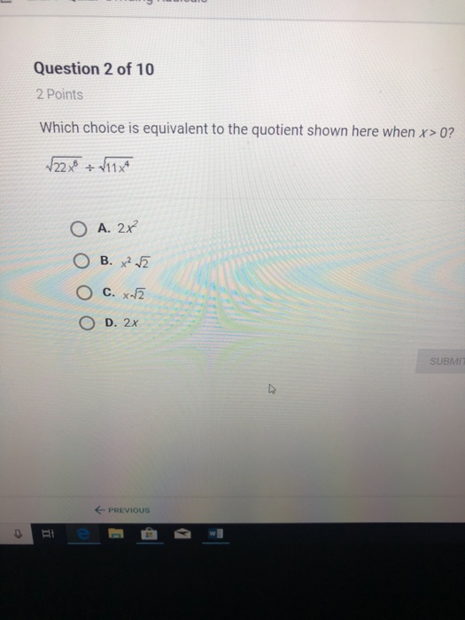 Solved which choice is equivalent to the quotient shown here | Chegg.com