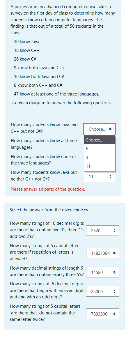 Solved For the first question, it only has three options, | Chegg.com