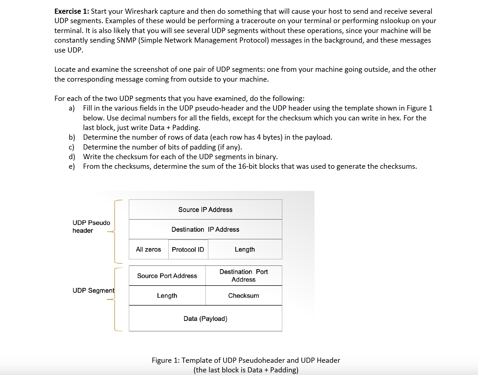 Solved Exercise 1: Start your Wireshark capture and then do | Chegg.com