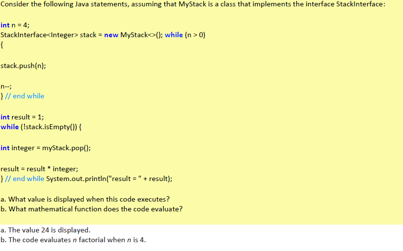 Solved Java data structure could I get explanation about why | Chegg.com