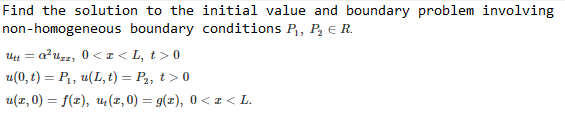 Solved Find the solution to the initial value and boundary | Chegg.com