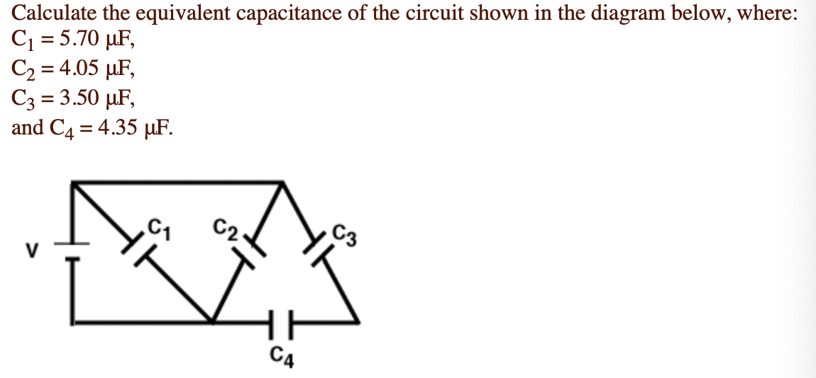 Solved Calculate the equivalent capacitance of the circuit | Chegg.com