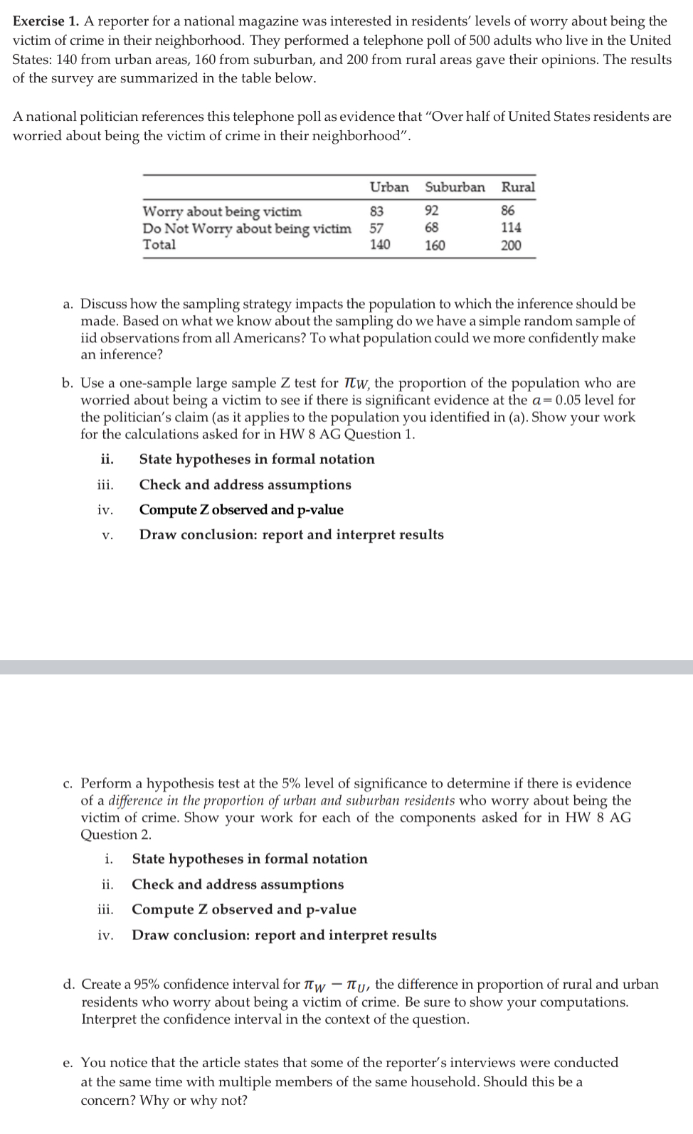 Solved Exercise 1. A reporter for a national magazine was | Chegg.com