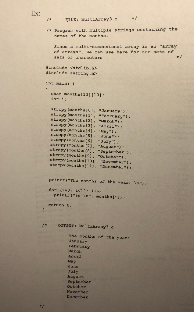 Solved Exercise #20 : # Modify the MultiArray.c | Chegg.com