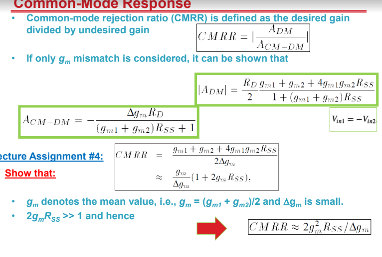 - Common-mode rejection ratio (CMRR) is defined as | Chegg.com