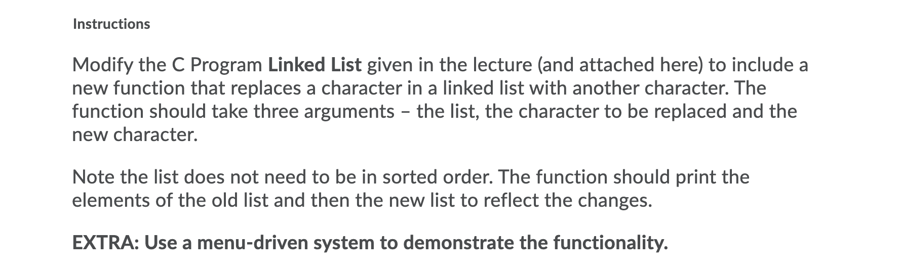 Solved /* Operating and maintaining a linked list | Chegg.com