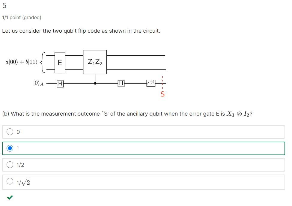 Solved 5 1/1 point (graded) Let us consider the two qubit | Chegg.com