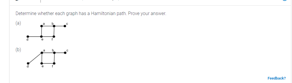 Solved Determine whether each graph has a Hamiltonian path. | Chegg.com