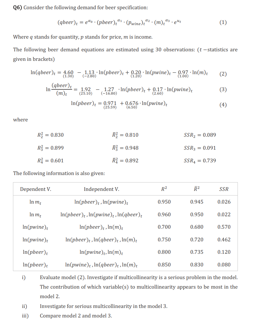 Solved This is an ﻿econometric question. Please do ﻿all | Chegg.com