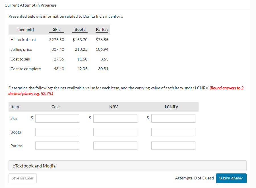 Solved Current Attempt in Progress Presented below is | Chegg.com