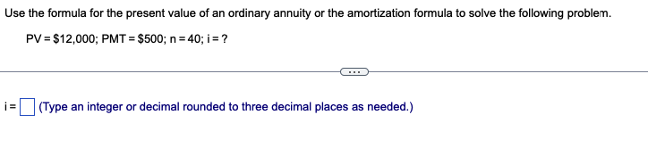 Solved Use the formula for the present value of an ordinary | Chegg.com