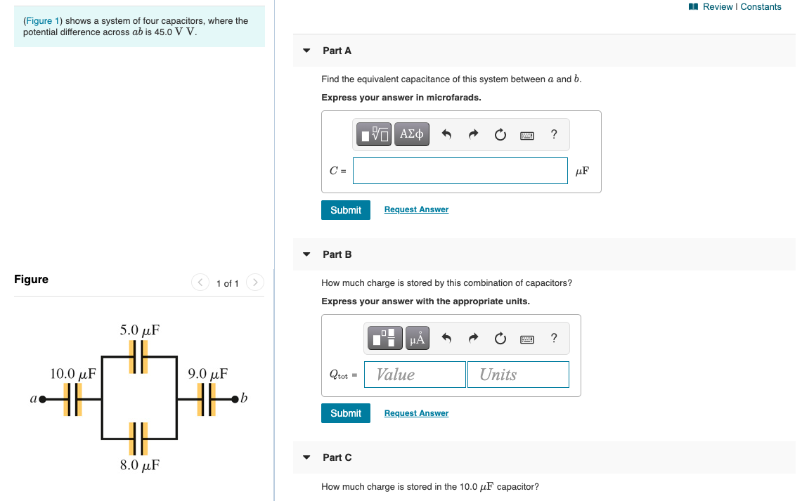 Solved Review Constants Figure 1 Shows A System Of Four