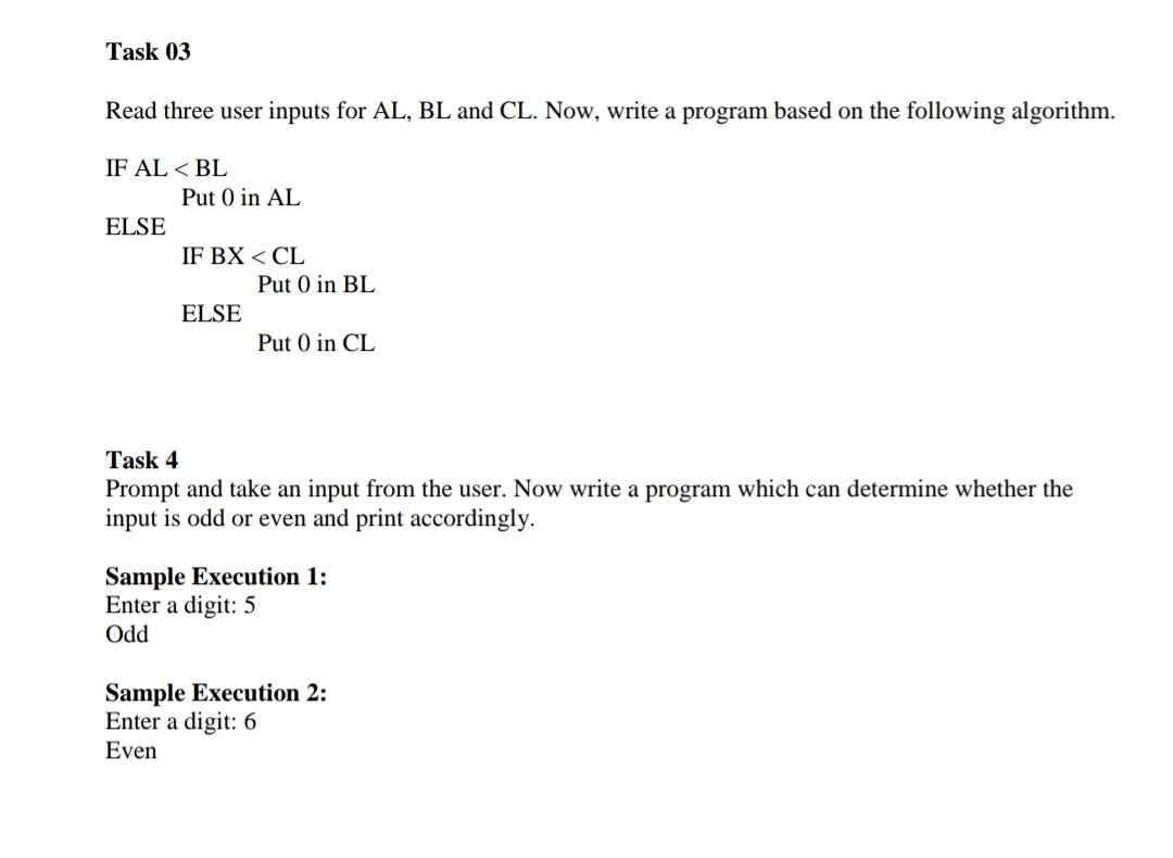 Solved Answer me these tasks of MICROPROCESSORS by | Chegg.com
