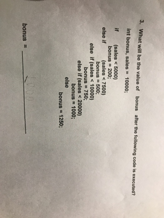 Solved 3. What will be the value of bonus after the | Chegg.com