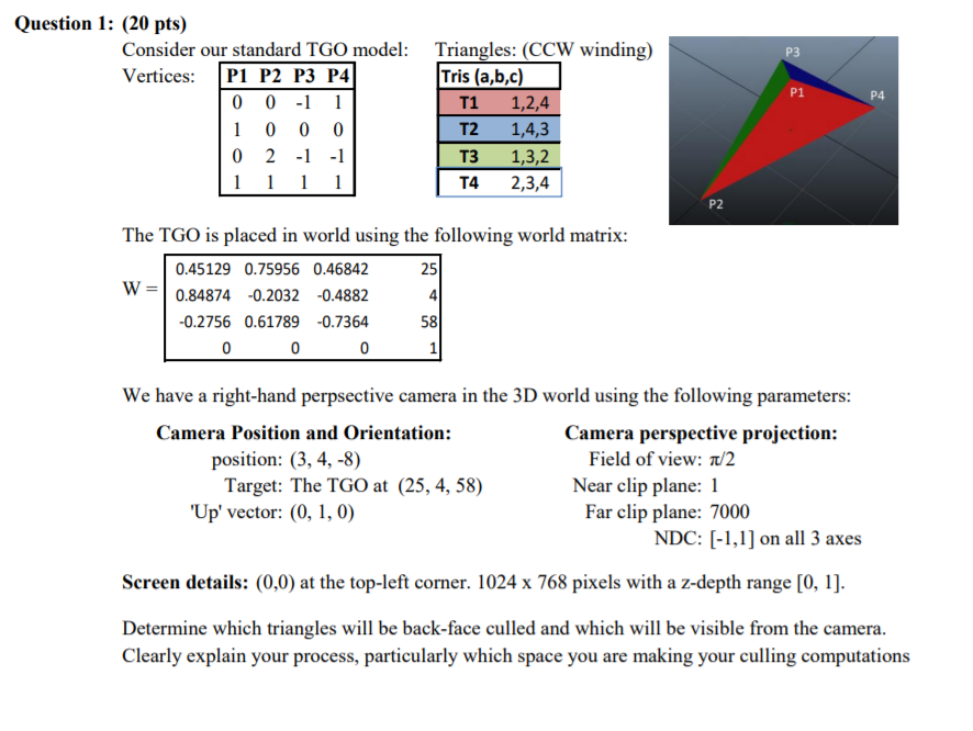 Question 1: (20 pts) Consider our standard TGO model | Chegg.com
