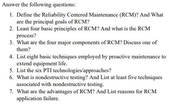 Solved Answer the following questions: 1. Define the | Chegg.com