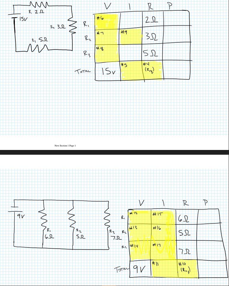 Solved Complete the VIRP table for each of the circuits | Chegg.com