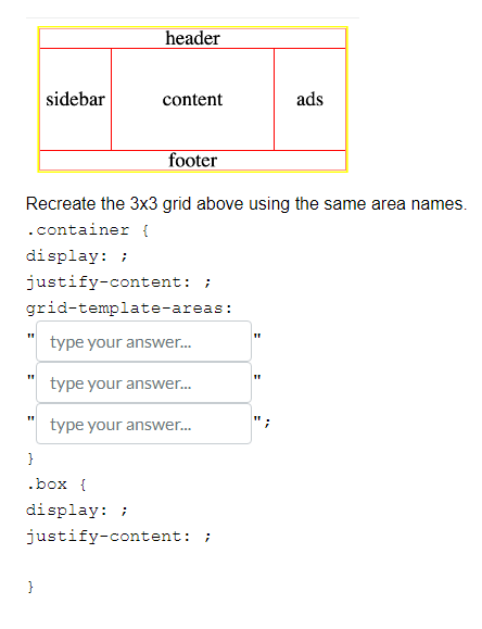 Recreate the 3×3 grid above using the same area | Chegg.com