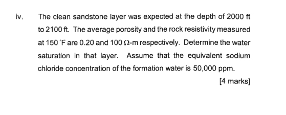 Solved iv. ﻿The clean sandstone layer was expected at the | Chegg.com