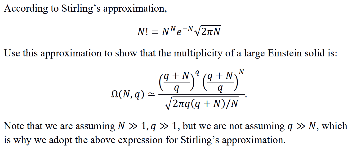 Solved According to Stirling's approximation, N!=NNe−N2πN | Chegg.com
