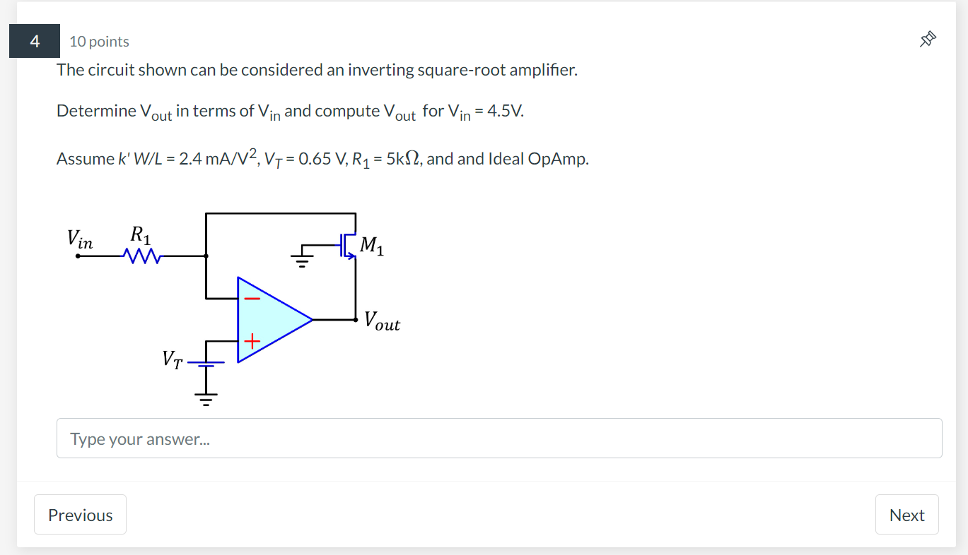 Solved 10 points The circuit shown can be considered an | Chegg.com