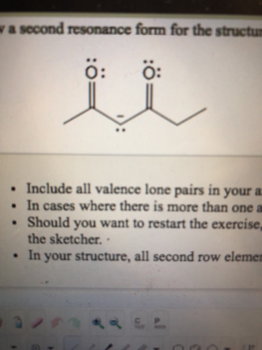 Solved w a second resonance form for the structu O: O: | Chegg.com