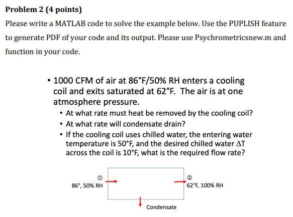 Problem 2 ( 4 points) Please write a MATLAB code to | Chegg.com