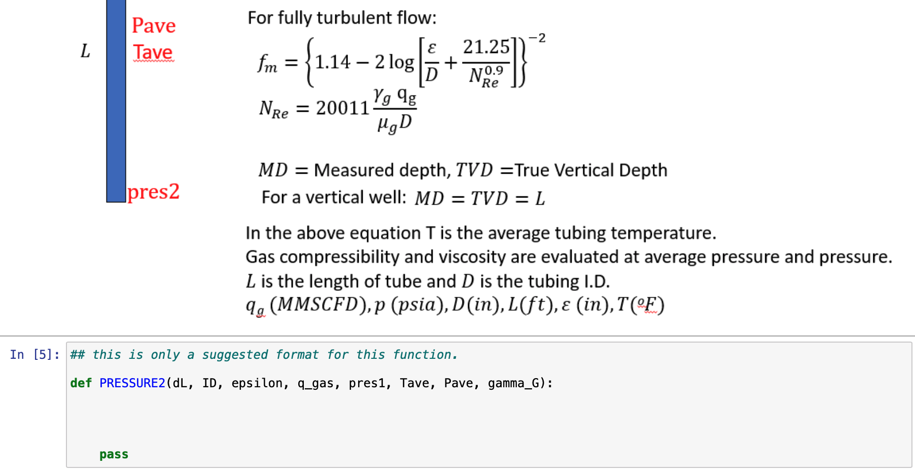 Part 3: Define a Function to Calculate the Pressure | Chegg.com