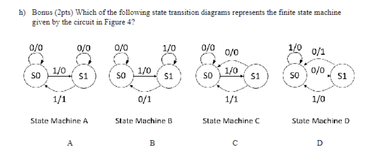 Solved h) Bonus (2pts) Which of the following state | Chegg.com