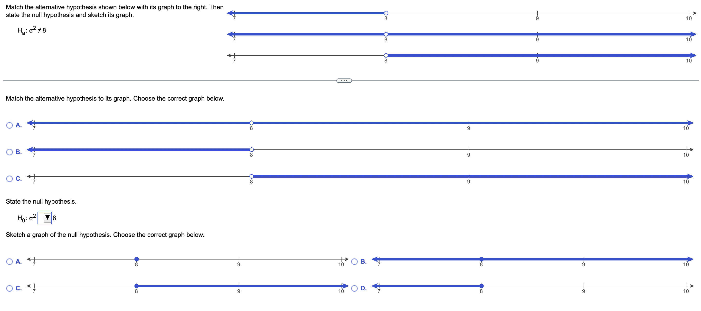 Solved 23) ﻿Match the alternative hypothesis shown below | Chegg.com