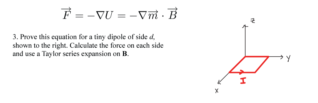 Solved vec(F)=-gradU=-gradvec(m)*vec(B)Prove this equation | Chegg.com