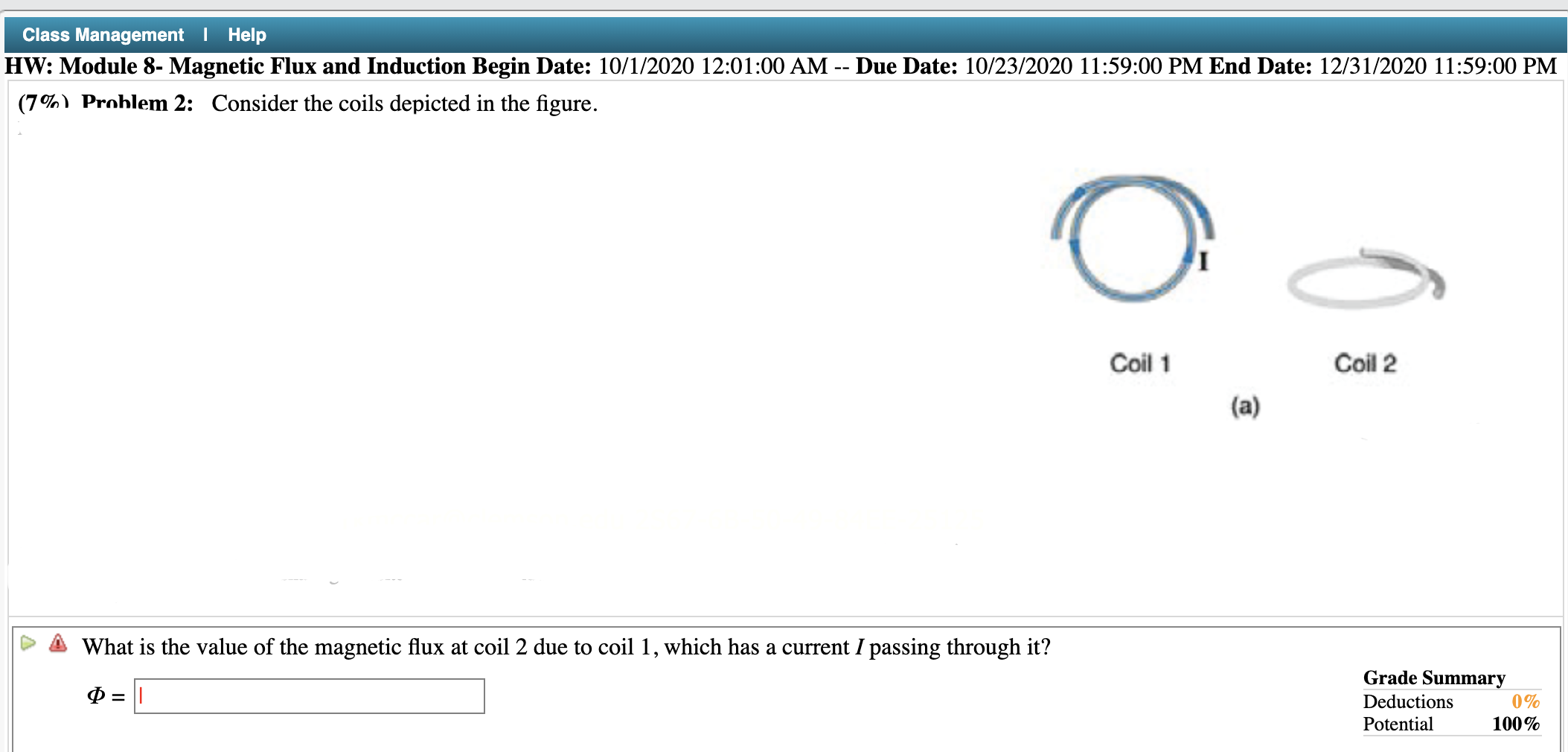 Solved Class Management | Help HW: Module 8- Magnetic Flux | Chegg.com