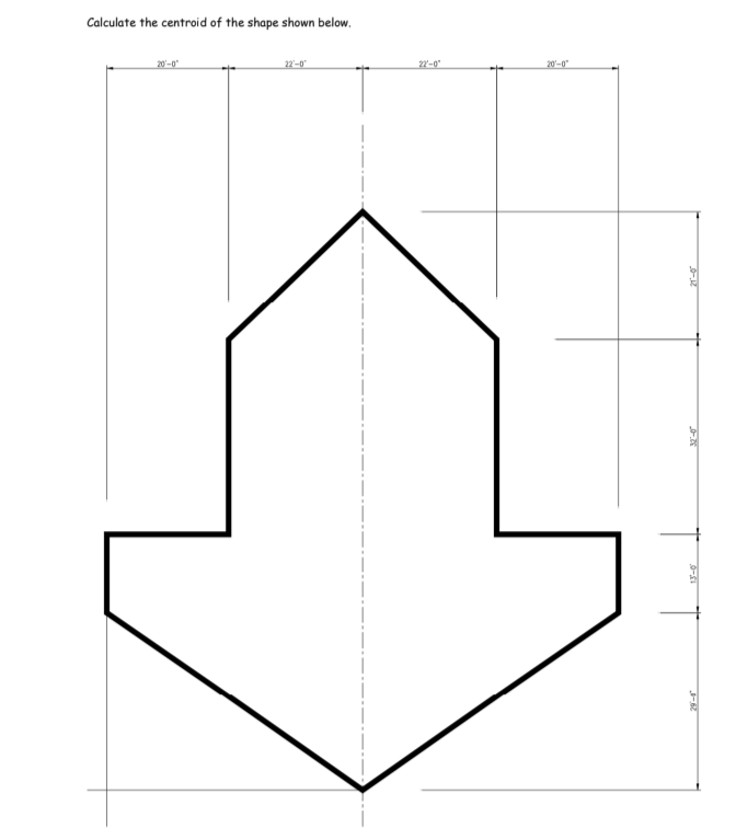 Solved calculate the centroids of the shape below | Chegg.com