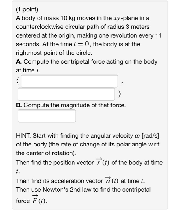 Solved (1 point) Consider the parameterized curve r(t)-(16t, | Chegg.com