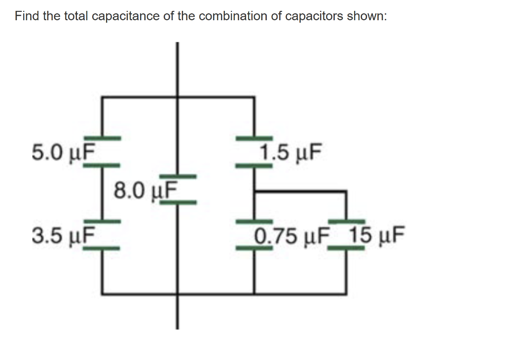 Solved Find the total capacitance of the combination of | Chegg.com