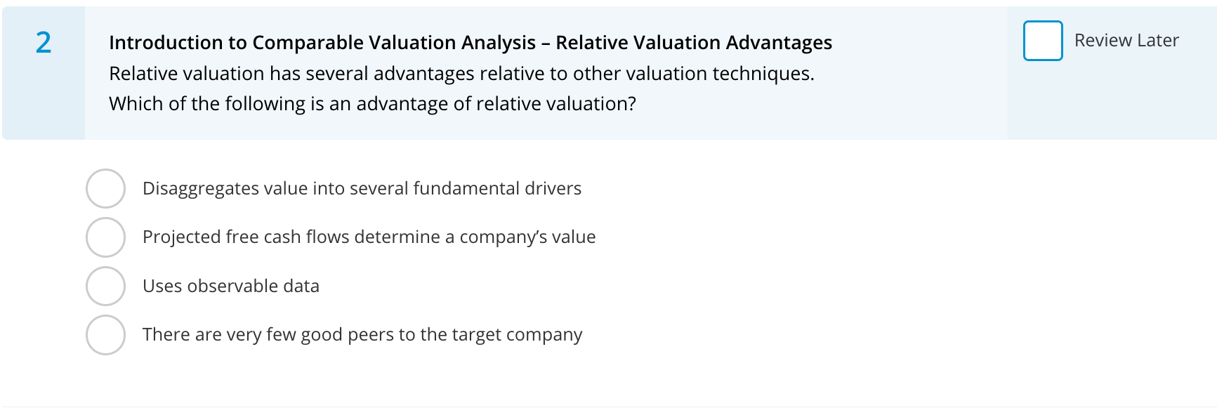 Solved Introduction to Comparable Valuation Analysis - Main | Chegg.com