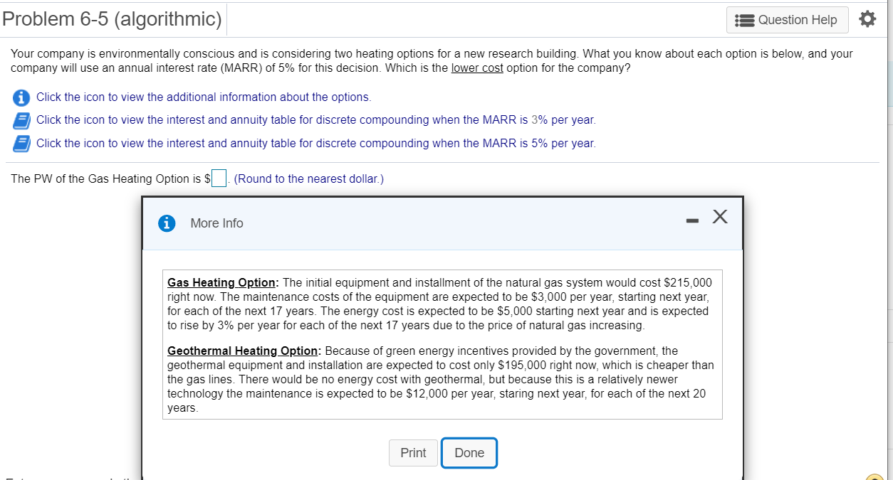Solved Problem 6-5 (algorithmic) Question Help Your company | Chegg.com