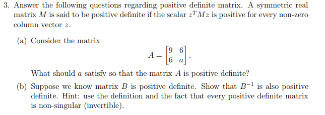 Solved 3. Answer the following questions regarding positive | Chegg.com